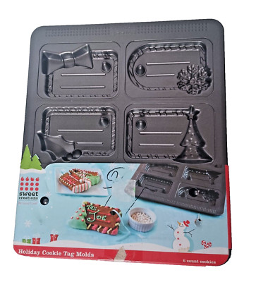 NEW Sweet Creations By Good Cook "HOLIDAY COOKIE TAG MOLDS" 6 COUNT NWT ...