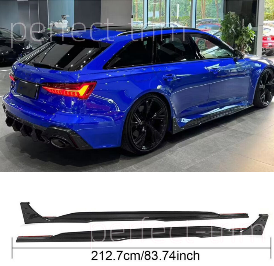 DRY CARBON Door panel replacement frame For Audi RS6 RS7 C8 Avant Wagon ...