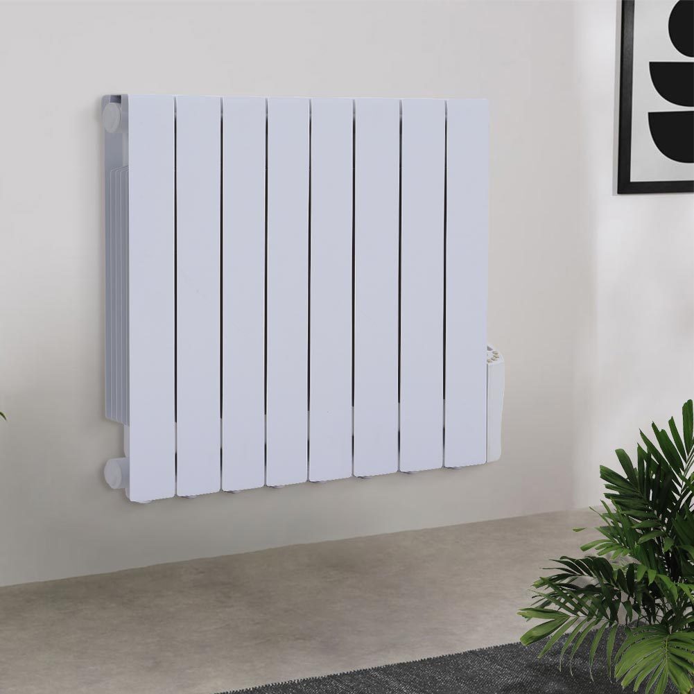 Oil Filled Electric Radiator Wall Mounted Portable Heater Thermostat ...