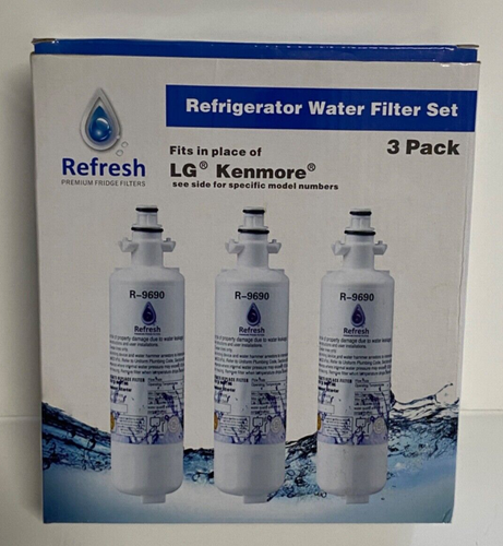 Refresh Water Filter R-9690 3 Pack LG Kenmore Compatible NEW | eBay