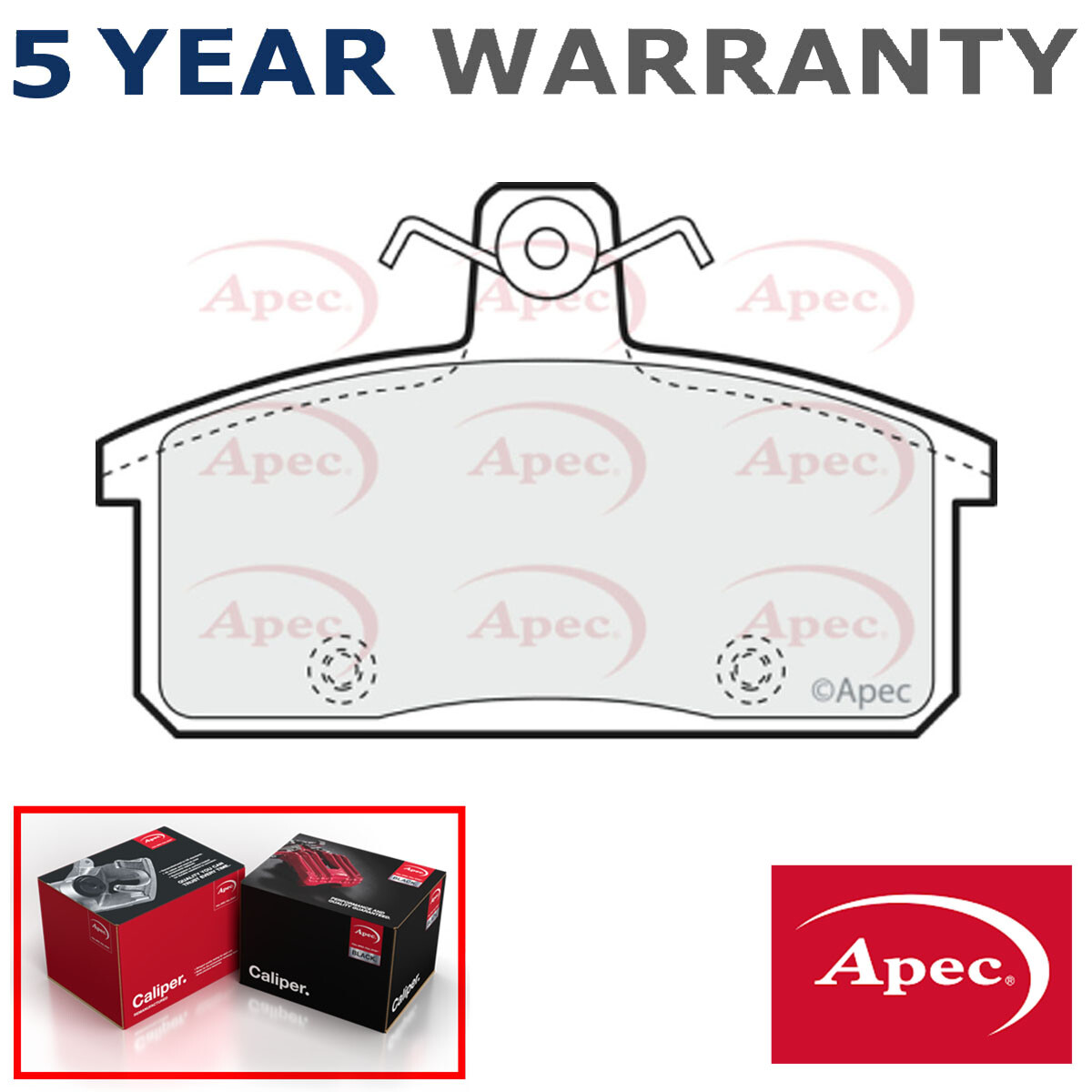 Apec Rear Brake Pads Set Fits Santana Ps10 Anibal 2004-2008 2.8 D TD ...