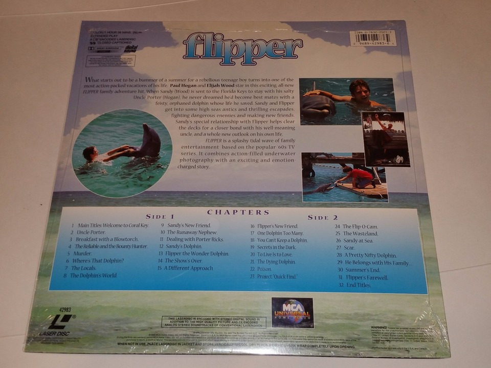 FLIPPER (1996) LaserDisc Laser Video Disc New / Sealed PAUL HOGAN ...