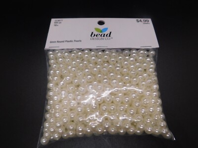Bead design co 6mm Round plastic Pearls 600pc | eBay