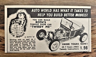 VINTAGE 1962 REVELL ED BIG DADDY ROTH 25 FORD T BUCKET TWEEDY PIE ...