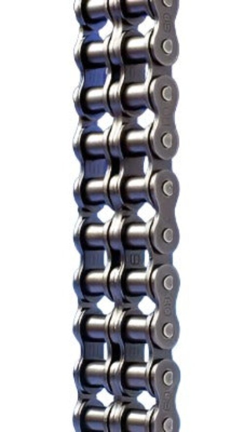 #60H -2, Heavy Duty Double Strand Roller Chain Riveted 10FT Reel | eBay