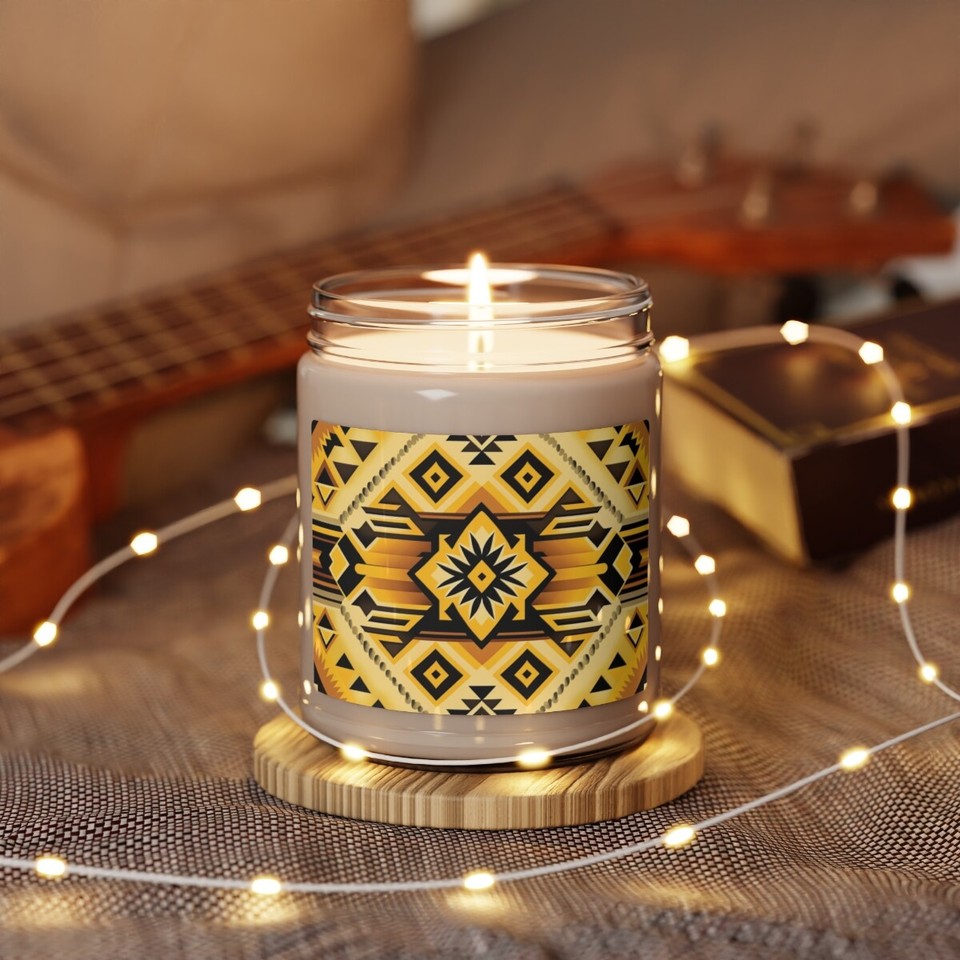 9 oz Scented Soy Candle Southwestern Navajo Native American Pattern ...