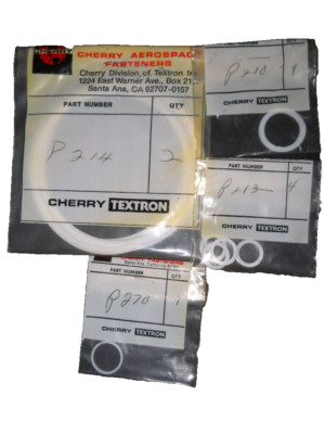 Lot of (8) New Cherry Aerospace Various Back-up Rings for G87D Lockbolt ...