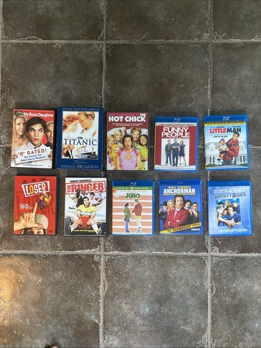 Comedy Blu Ray DVD Lot Of 10 Varsity Blues Titanic Anchorman Little Man ...