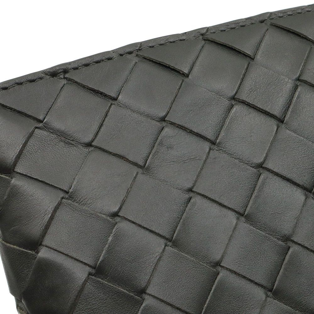 Bottega Veneta Black Intrecciato Half Zip Document Pouch Bottega Veneta Black Intrecciato Half Zip Document Pouch