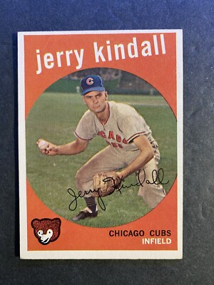 1959 Topps Baseball Jerry Kindall Chicago Cubs White Back Card #274 (c ...