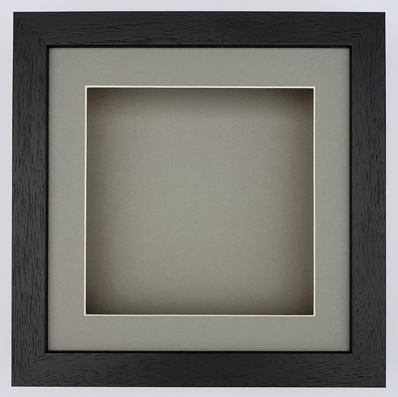 3D 5"x5"-20"x20" Flat Black Wood Picture Deep Box Frame for Medal Cast ...