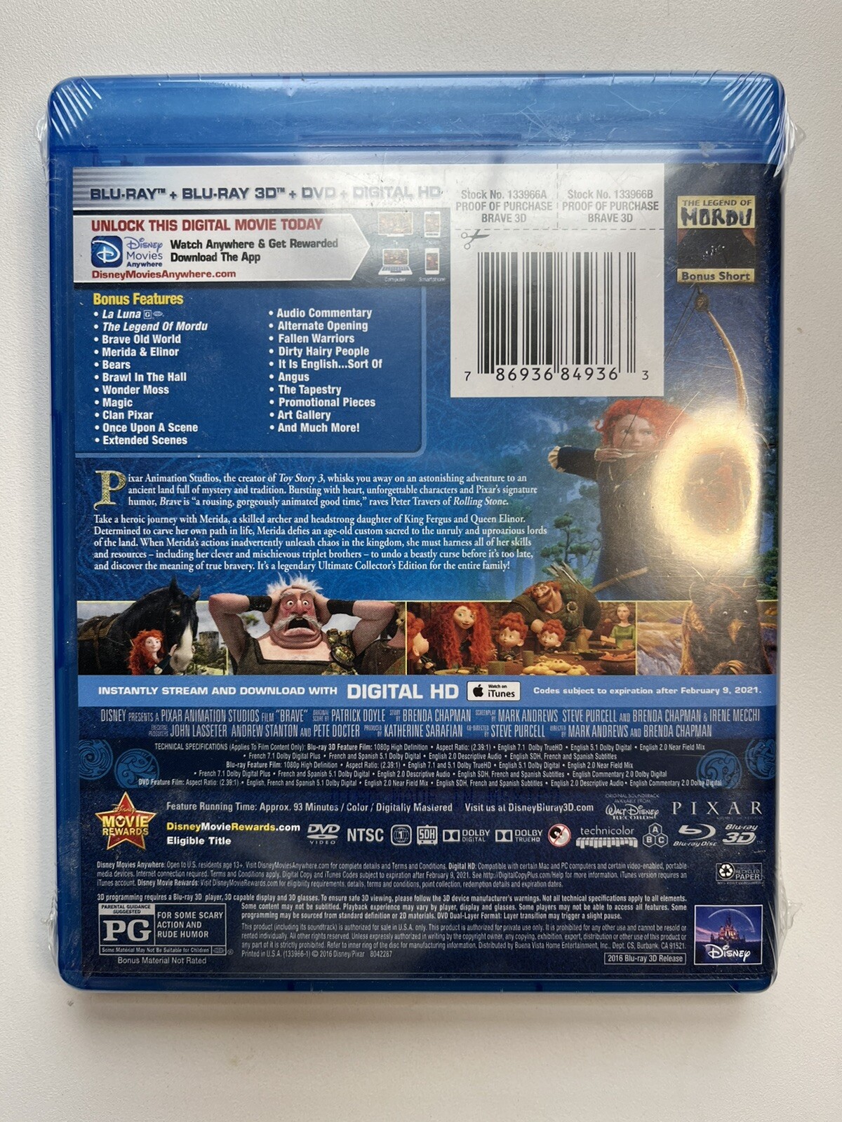 Brave (Blu-ray/DVD, 2012, 5-Disc Set, Ultimate Collectors Edition ...