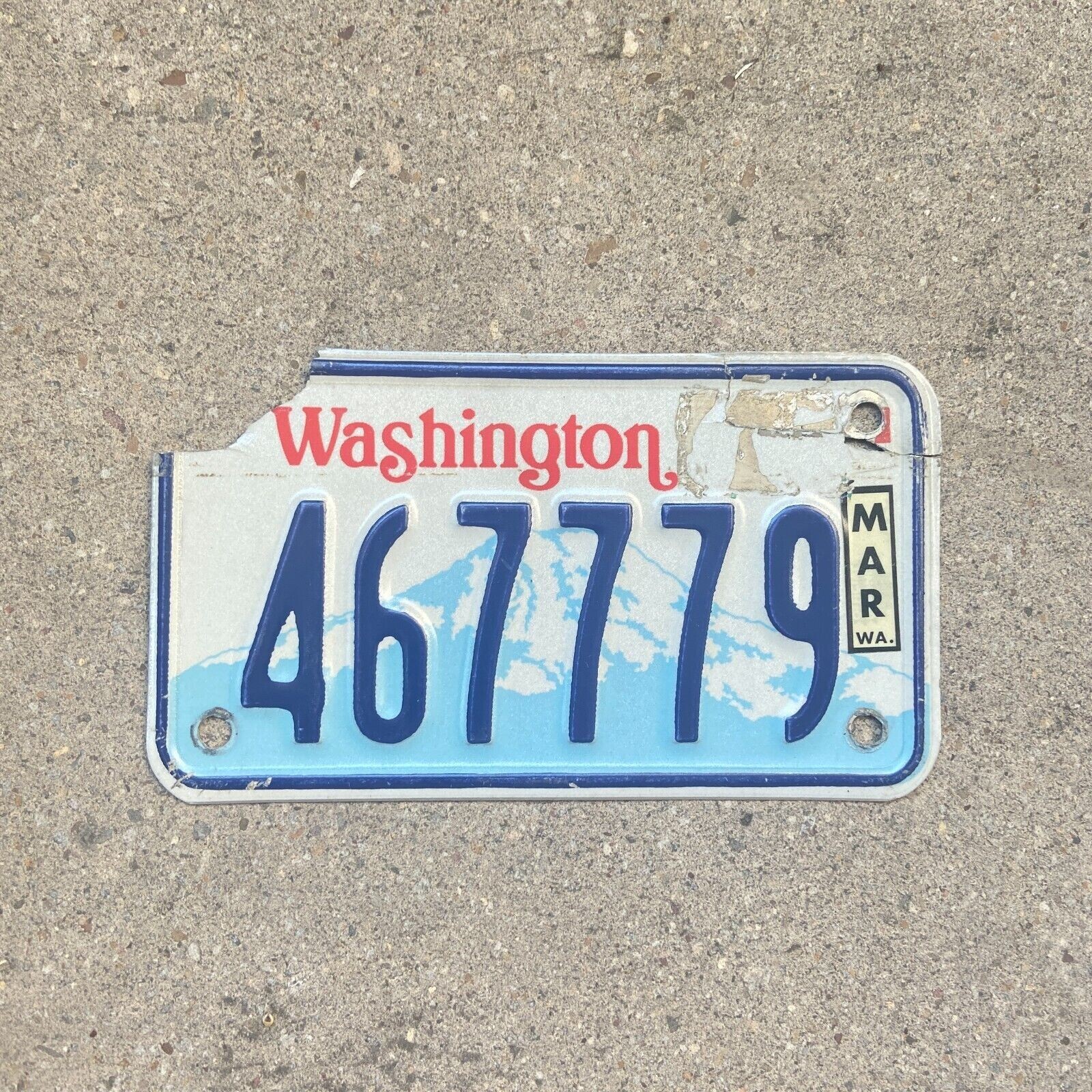 1987 1993 Washington Motorcycle License Plate 467779 Repeat 777 Auto ...