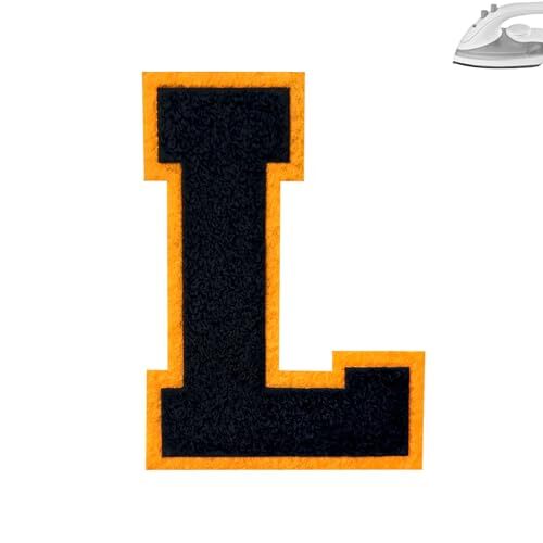 Black Iron on Letter Patches 4.5” Chenille Letter Patches Large ...