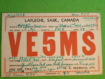 QSL CANADA 1950 card postcard ham radio | eBay