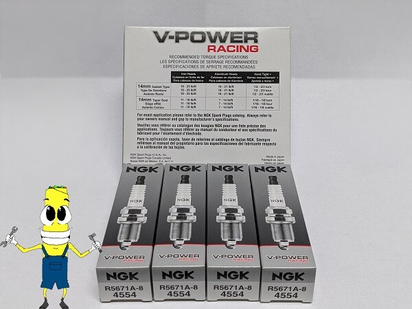 NGK (3442) R5673-9 Racing Spark Plug - Set of 4 | eBay