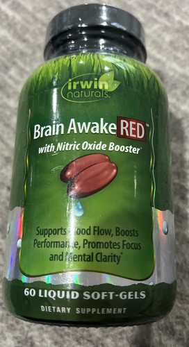 Irwin Naturals Brain Awake Red + Nitric Oxide Boosters Enhanced ...