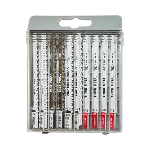 24 Piece Jigsaw Blade Set U-Shank for for Wood Metal Cutting with Case ...