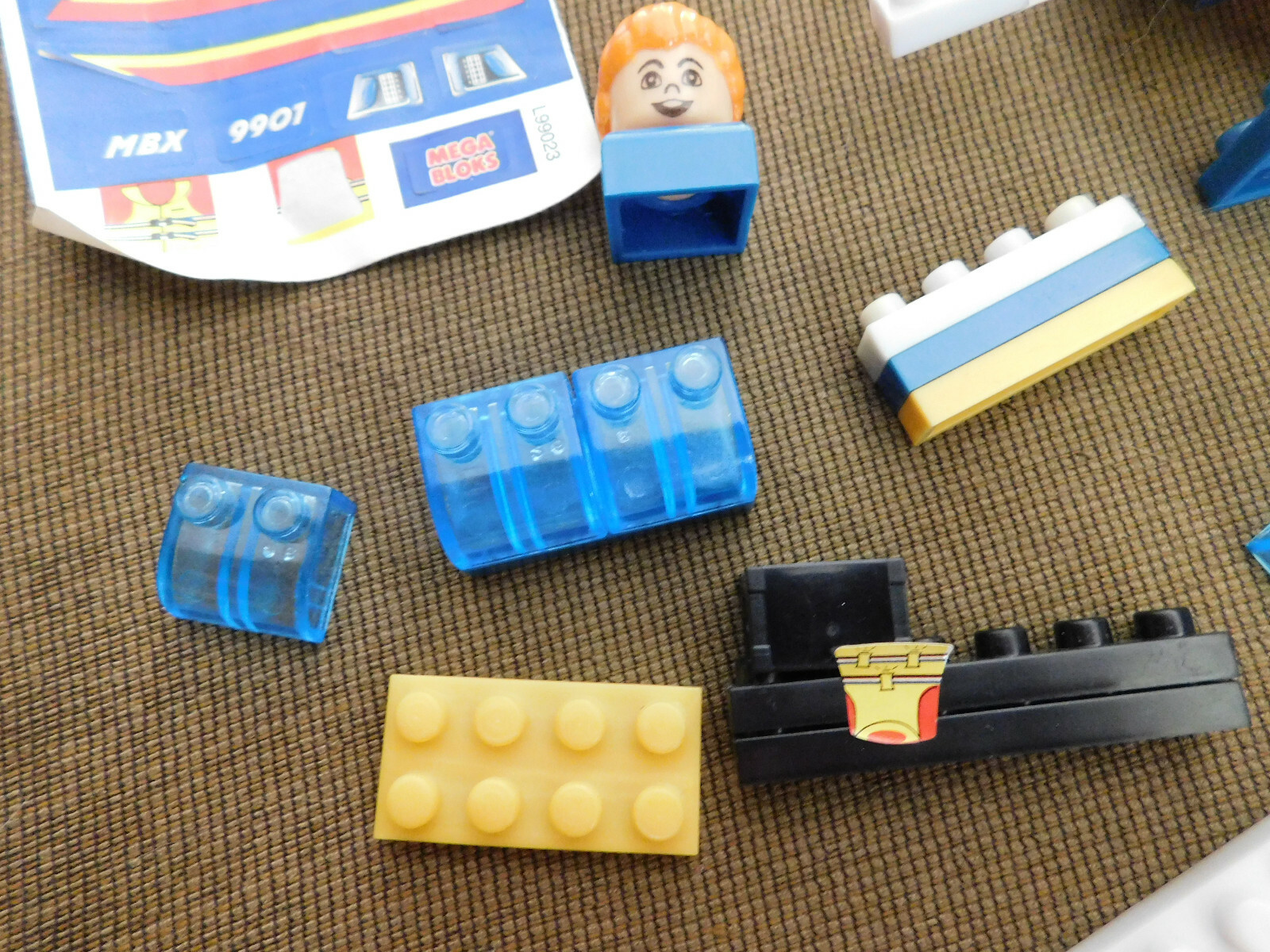 Vtg MEGA BLOKS RITVIK BLOCKS LOT Square Figure Race Car Boat? 9901 MBX ...