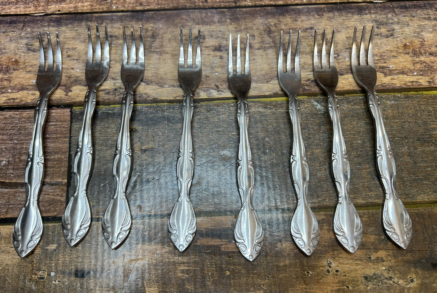 Lot (8) Edward Don & Co Stainless Korea Lobster Shrimp Cocktail Forks ...