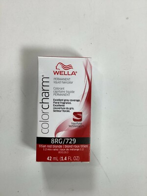 Wella 8RG/729 Titian Red Blonde Permanent Liquid Haircolor 1.4 fl oz ...