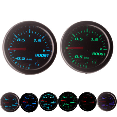 2" 52mm 7 Color LED Electrical Car Bar Turbo Boost Gauge Meter With ...