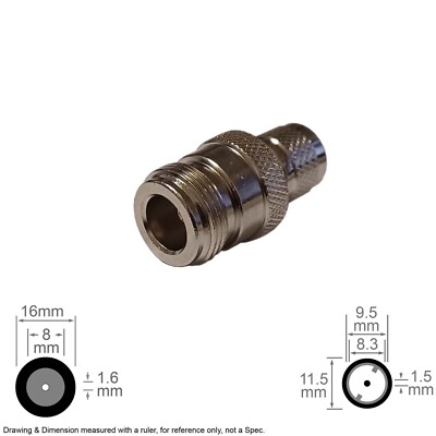 Coax RF Antenna Adapter Connector Converter N Type Female Mini UHF Male ...