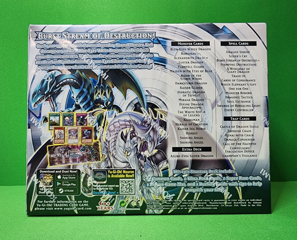 YuGiOh Saga Blue Eyes White Dragon Structure Deck Display New Sealed | eBay