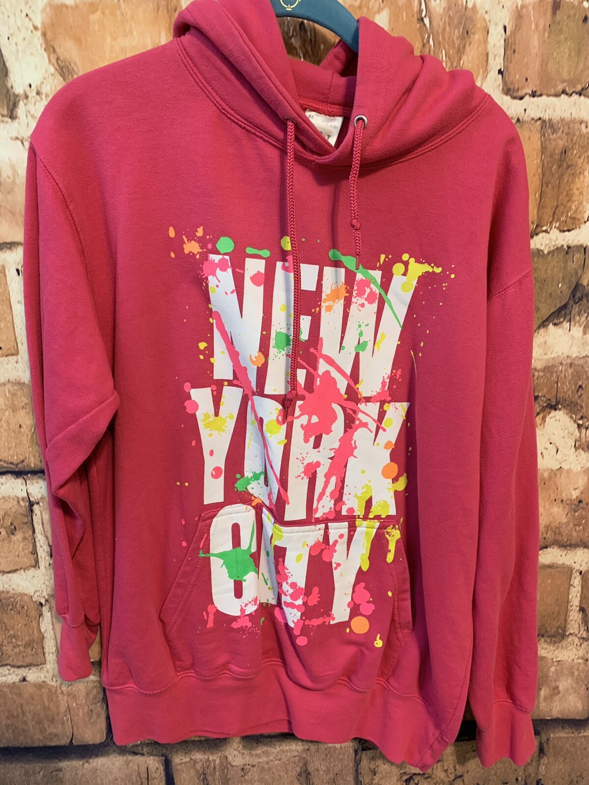 Vintage NYC New York City Graffiti Paint Splatter Hoo… - Gem