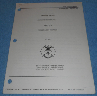 1979 US Air Force Technical Training Study Guide Oscillographic ...