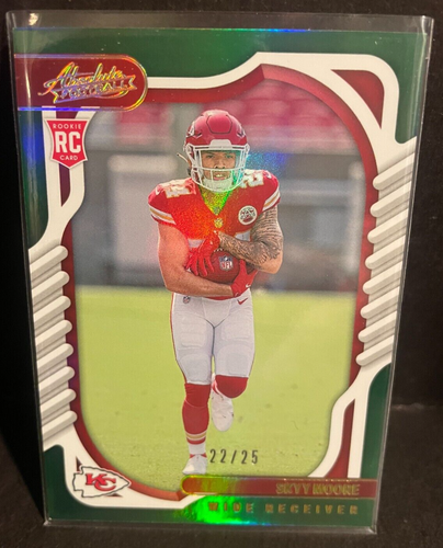 2022 Panini Absolute Skyy Moore Spectrum Green RC #22/25 Kansas City ...