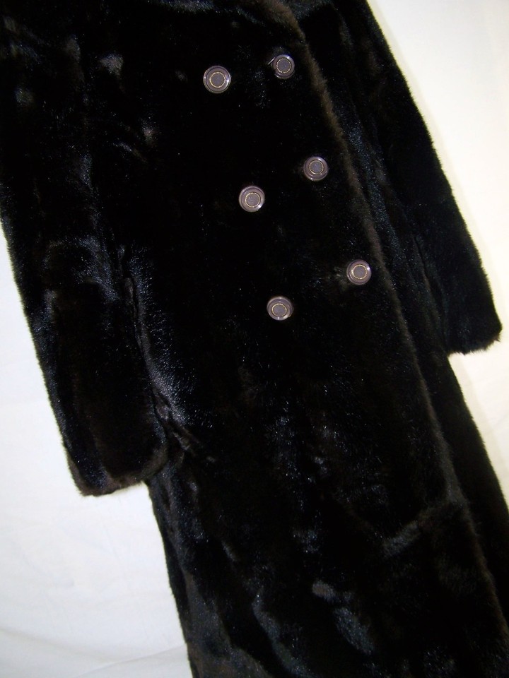 Comme Du Vrai Coat Brown Womens Medium 8 10 Monique Paris Faux Fur CDV ...