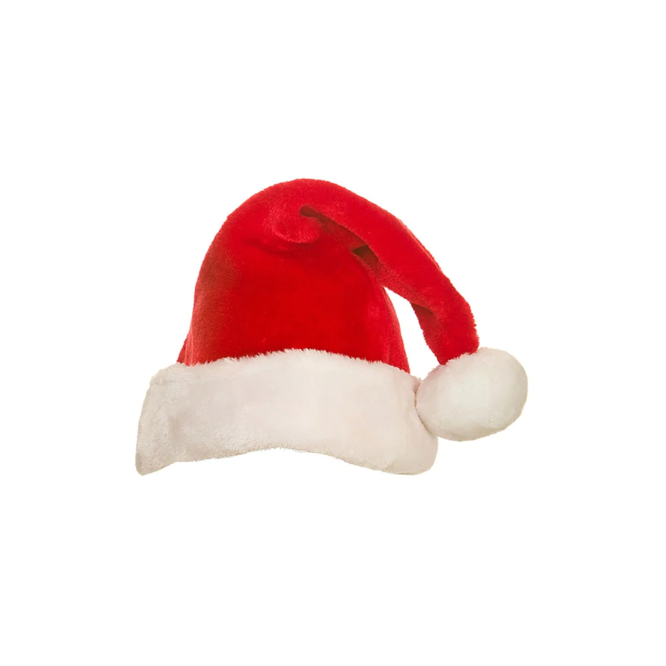 Santa Hat Ladies Mens Deluxe Santas Hat Fancy Dress Accessory Xmas ...