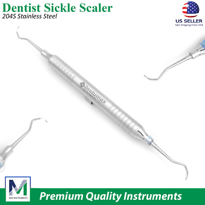 Sickle Scaler 204S Dental Hand Instruments Pro Periodontal Hygiene Pick ...
