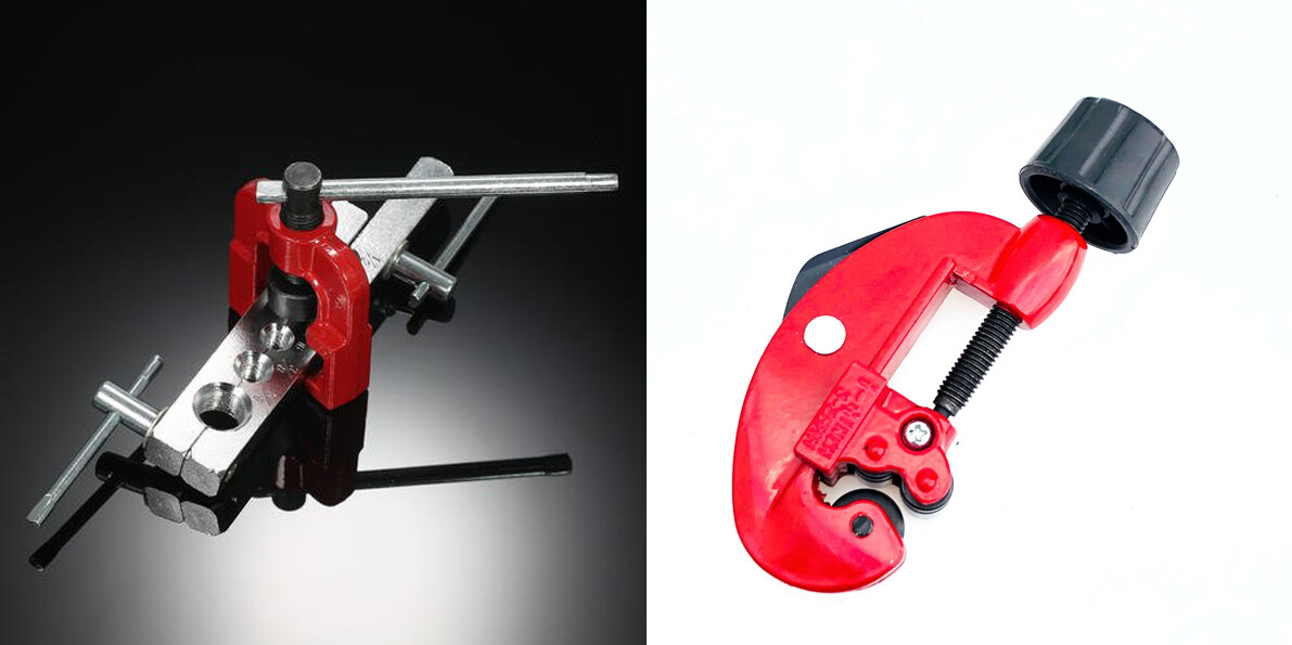 7 pc pcs Imperial Flaring Tool Kit Pipe Cutter 1/2" to 5/8" Spring Tube ...