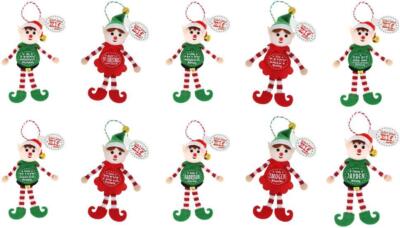 History & Heraldry Personalised Named Elf Christmas Tree Decorations ...