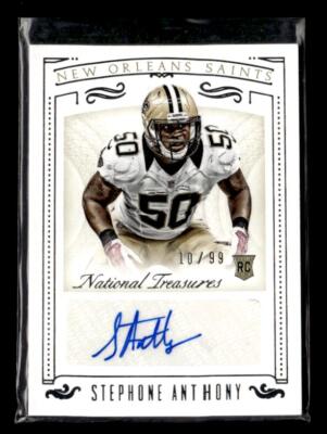 2015 Panini National Treasures #190 Stephone Anthony Rookie Auto #/99 Saints | eBay
