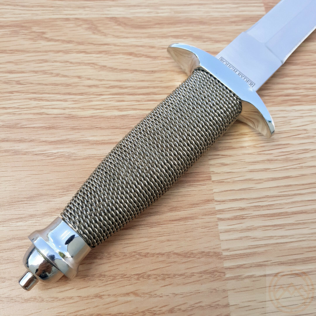 Rough Ryder Fixed Dagger 9" Double Edge Stainless Blade Wire Wrapped ...