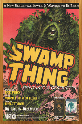 2005 Vertigo Comics Swamp Thing Print Ad/Poster Rick Veitch Promo Art ...