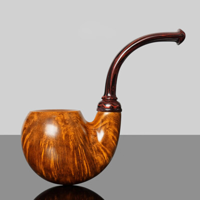 MUXIANG Briar Smooth Vest Pocket Pipe Freehand Tobacco Pipe Curved ...