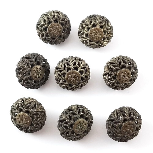Antique Brass Cricket Cage Buttons Matching Set Of 8 | eBay