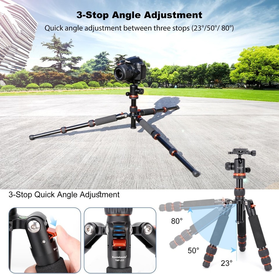 Koolehaoda Mini Desktop Tripod Portable Camera Tripod Adjustable Desk ...