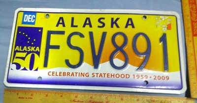Alaska license plate old car garage memorabilia collectible Ak tag | eBay