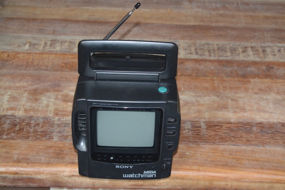 Vintage Sony Mega Watchman FD-525 CRT TV w/ AM/FM Radio Tuner tested ...