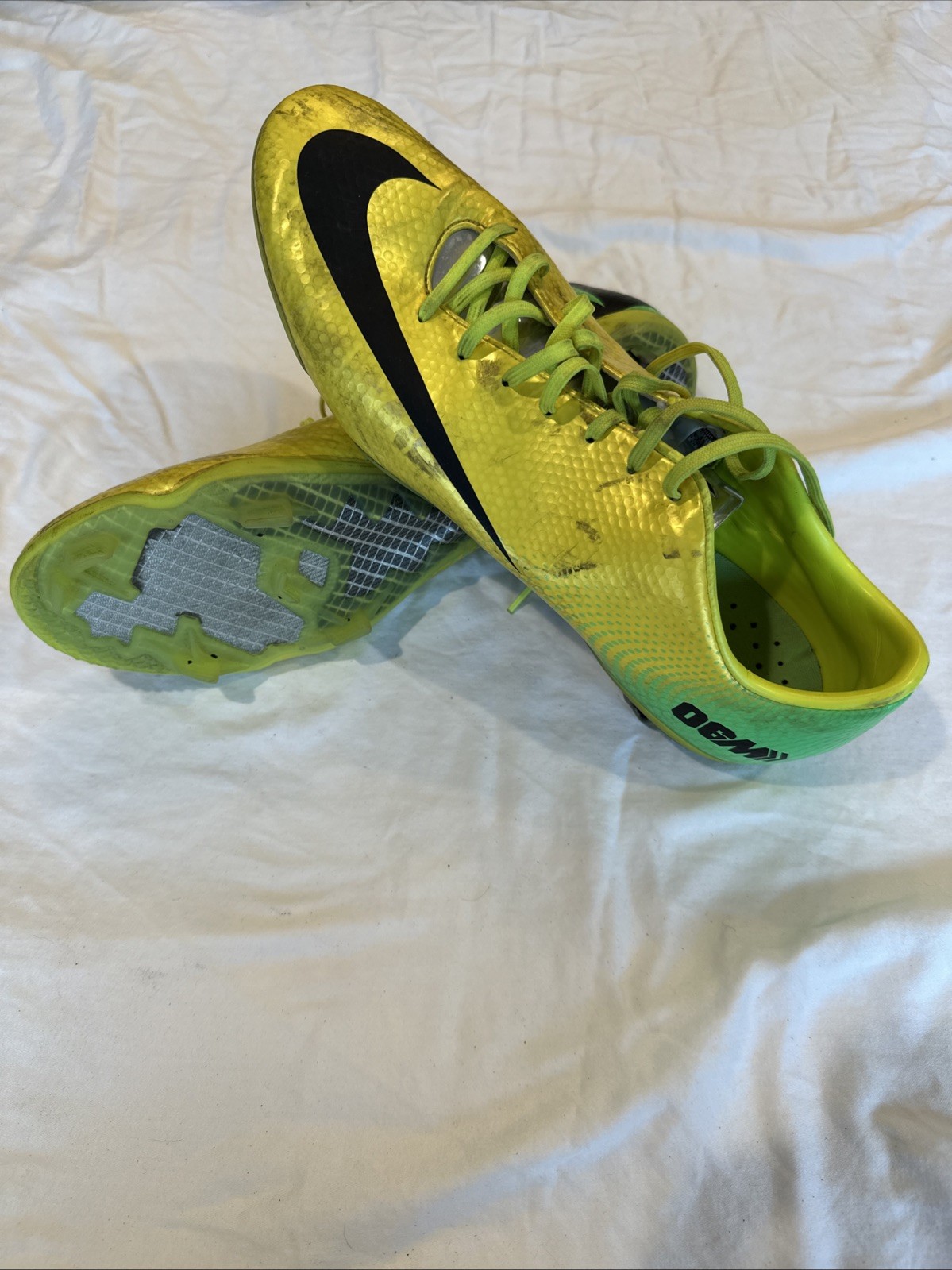 Nike Mercurial Vapor 9 Yellow Green Carbon Football S… - Gem