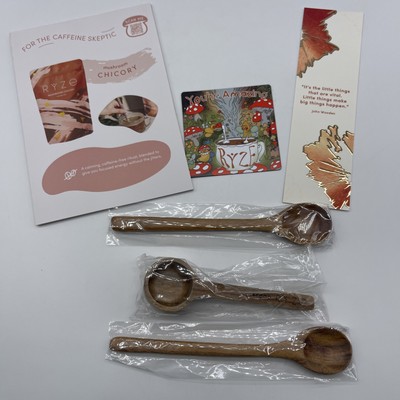New Ryze Acacia Wood 2 Spoons 1 Scoop Genuine Originals from Ritual Set ...