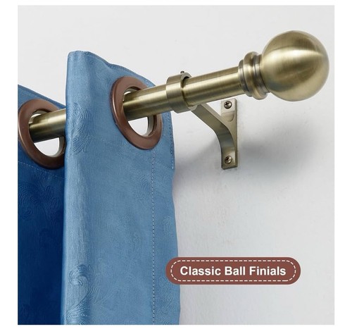 Antique Bronze Curtain Rods for Window 28-48 Inch, 2 Pack (1282) | eBay