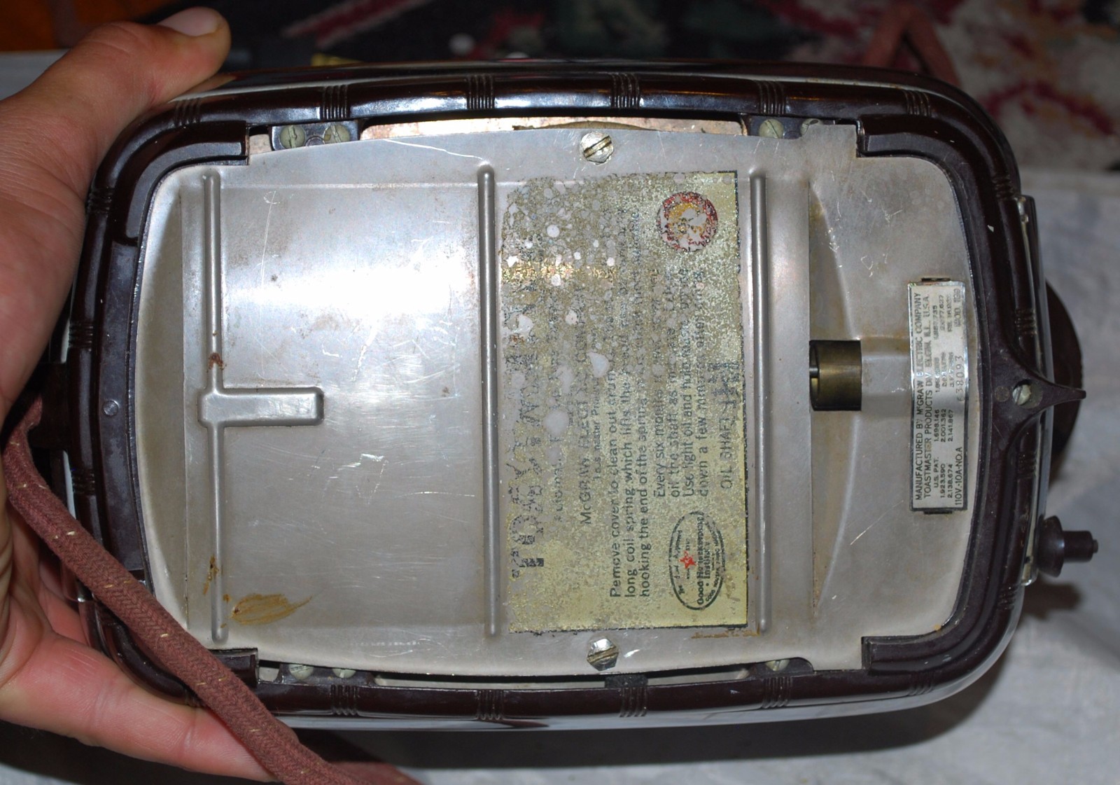 Vintage Toastmaster USA Chrome Bakelite Handles Base Pop-Up 1B9 Toaster ...