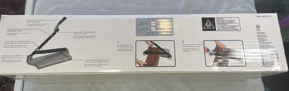 Anvil Vinyl Tile Cutter 12 In. Steel Blade Die-Cast Aluminum Base ...