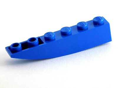 10 LEGO Blue Slope Curved Top 6 x 1 Inverted (41763 42023) - 10 Pieces ...